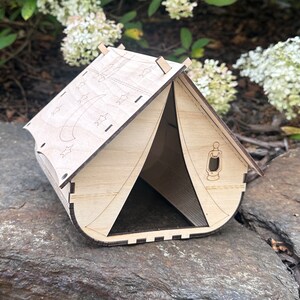 Hammy's Campout Tent Hamster Hide - Hamster Hideout With Glamping Style ...