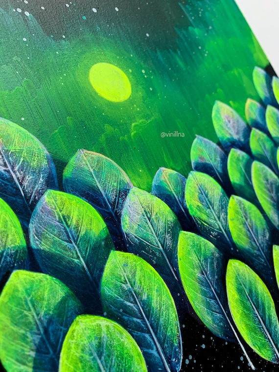 Abstract Leaf Painting