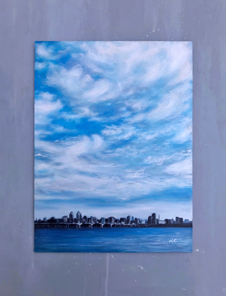 Sky Landscape Painting Original Painting on Canvas Painting | Etsy
