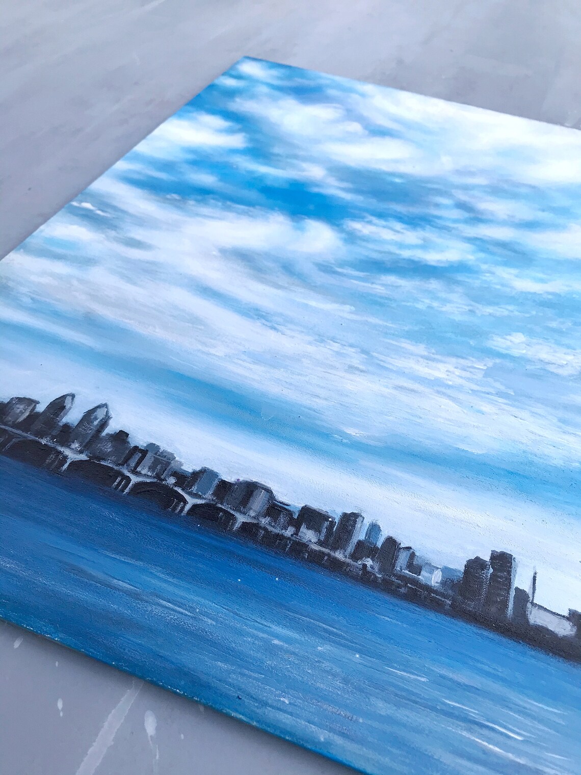 Sky Landscape Painting Original Painting on Canvas Painting | Etsy