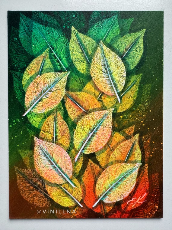 Abstract Leaf Painting