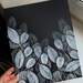 Black and White Spring Leaves Print on Cardboard - Etsy