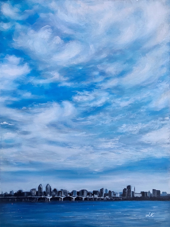 Sky Landscape Painting Original Painting on Canvas Painting | Etsy