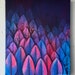 Depth Blue Pink Forest Painting Leaves Impressions Painting Depth ...