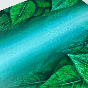 Green Light Painting Depth Green Leaves Painting Spring Painting Botanical Leaves Imprints ...