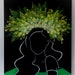 Spring Girl Nymph Painting Botanical Painting Green Yellow Leaves ...