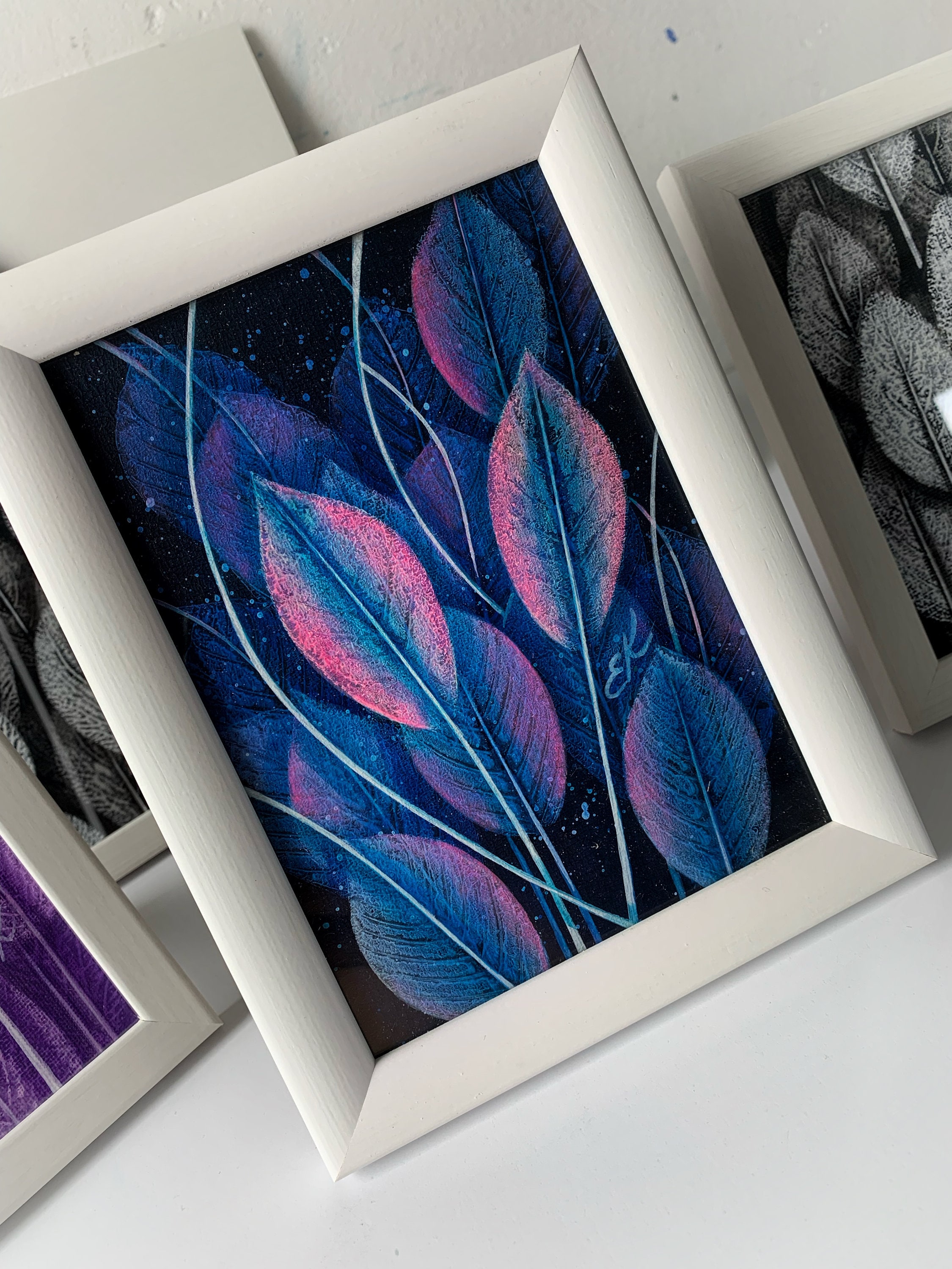 Abstract Leaf Painting Art