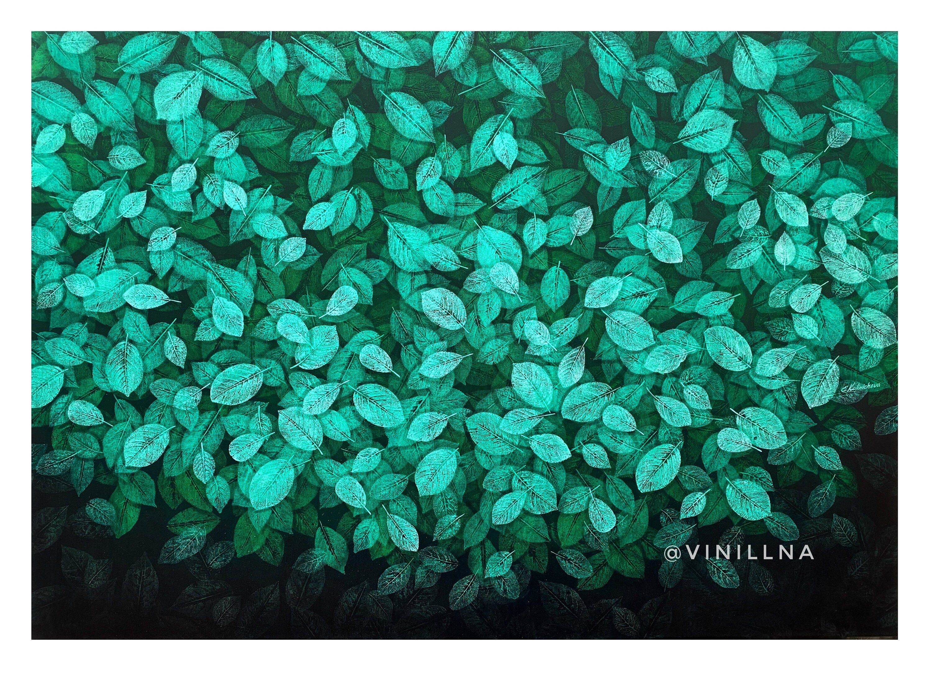 Vertical Garden Painting Leaf Print Painting Botanical - Etsy