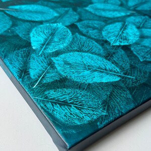 Breeze Leaf Impressions Painting Ocean Painting Green Blue Leaves ...