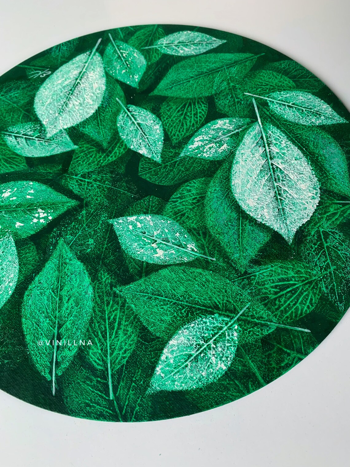 Green Leaves Painting Deep Green Garden Painting Botanical Painting - Etsy