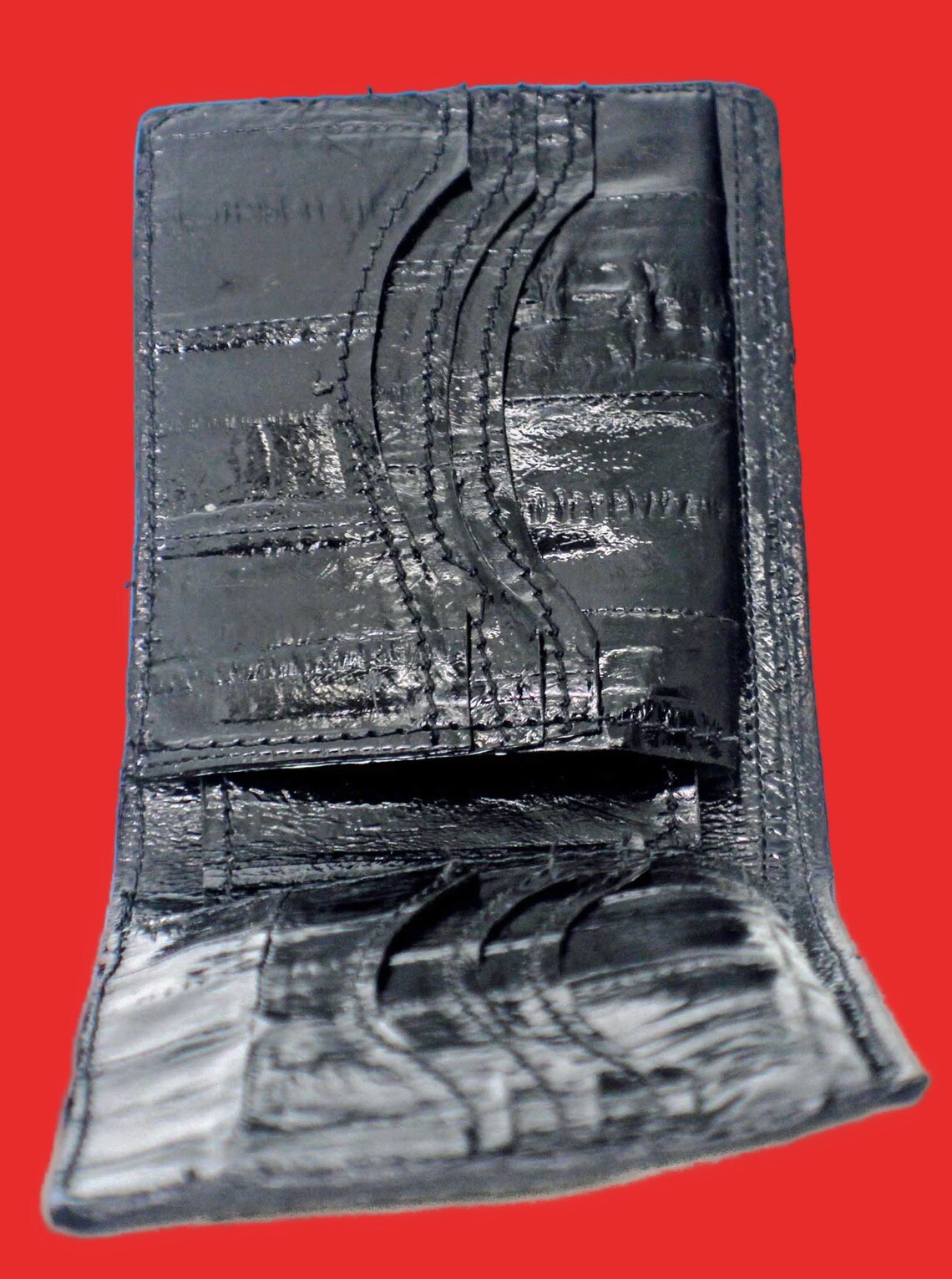 Real Western Diamondback Rattlesnake Skin Wallet With Real Eel Skin ...