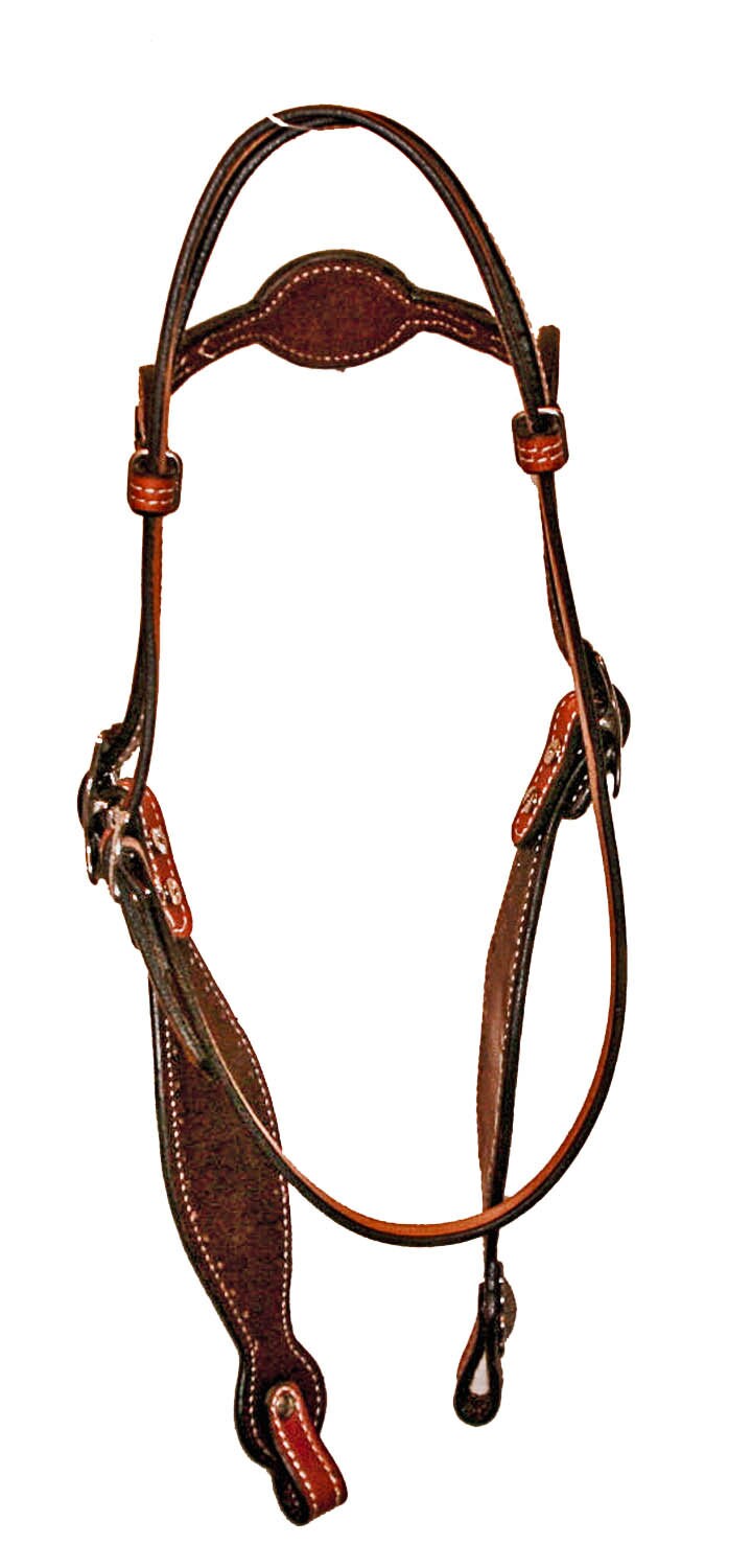 Headstall Brow Band With Stainless Steel Hardware and Silver Type ...