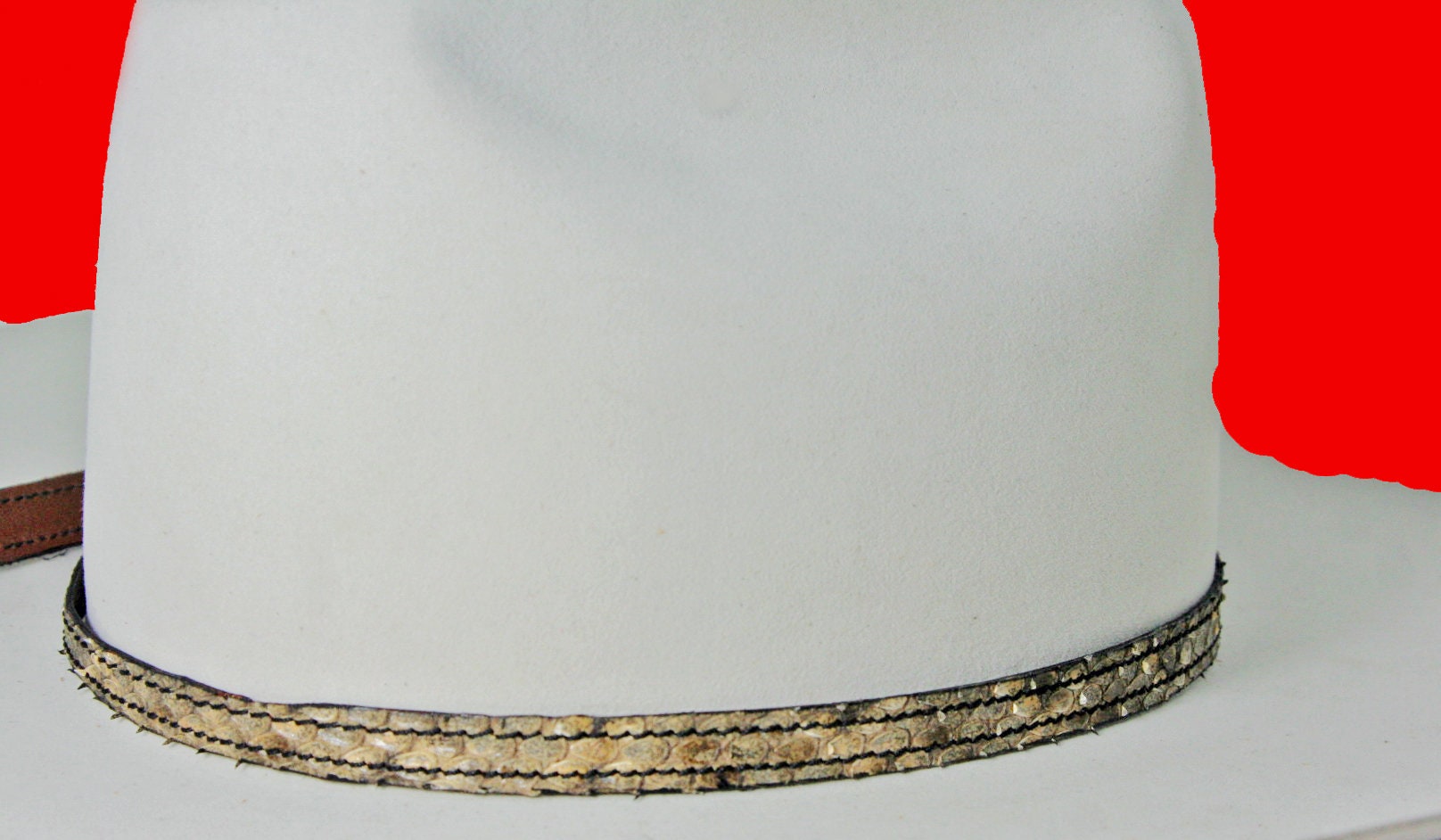 Genuine RATTLE SNAKE Hat Band Kangaroo Lined - Etsy