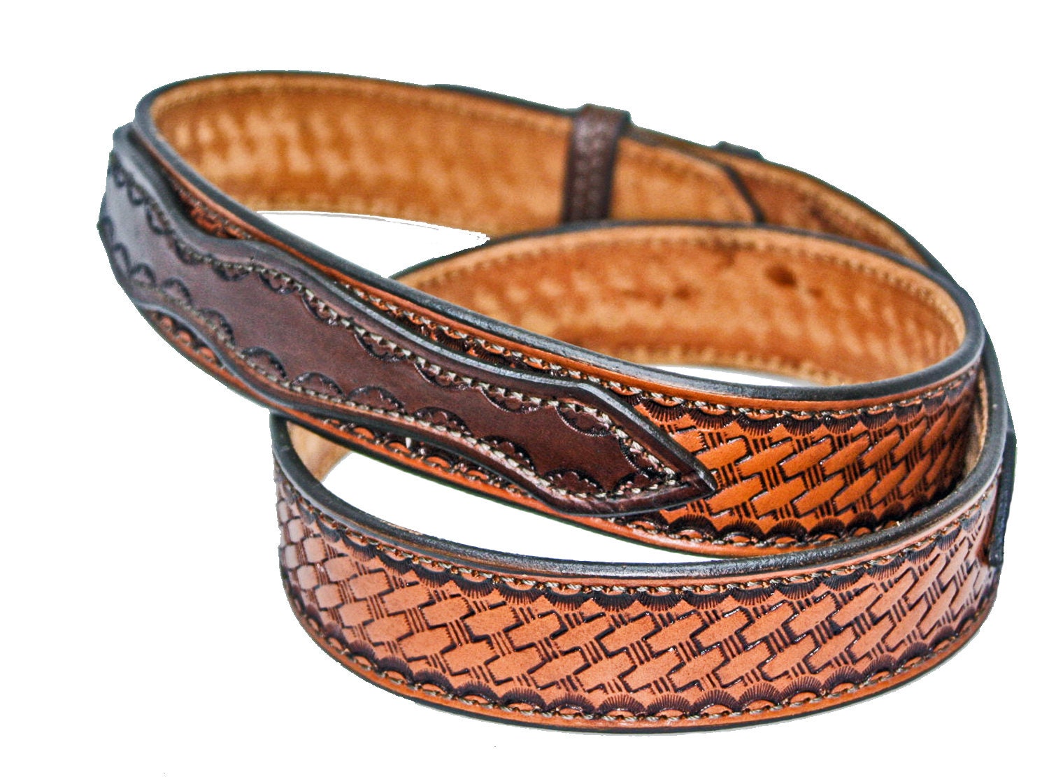 Custom Handmade Ranger Belt One Piece English Bridle Leather 30 to 50 ...