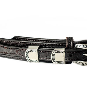 Leather Ranger Dress Belt in 3 Widths and 3 Colors With Basket-weaved ...