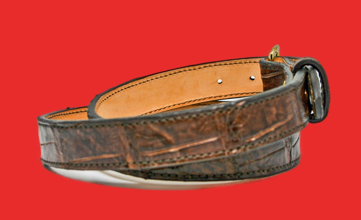 Alligator Belt Custom Handmade Real Alligator Belt 1"- 1 1/4" or 11/2 ...
