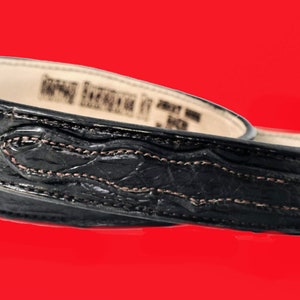 Alligator Ranger Belt Custom Handmade and Custom Silver 4 Piece Buckle ...