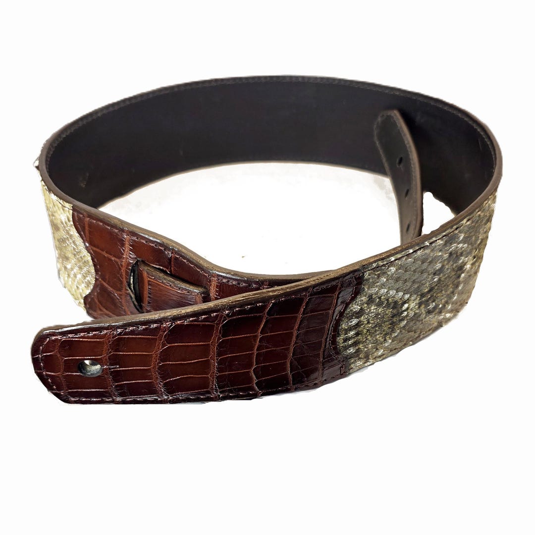 Guitar Strap Rattle Snake With Real Alligator Ends - Etsy