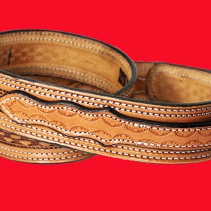 Leather Ranger Dress Belt in 3 Widths and 3 Colors With Basket-weaved Pattern and Double ...