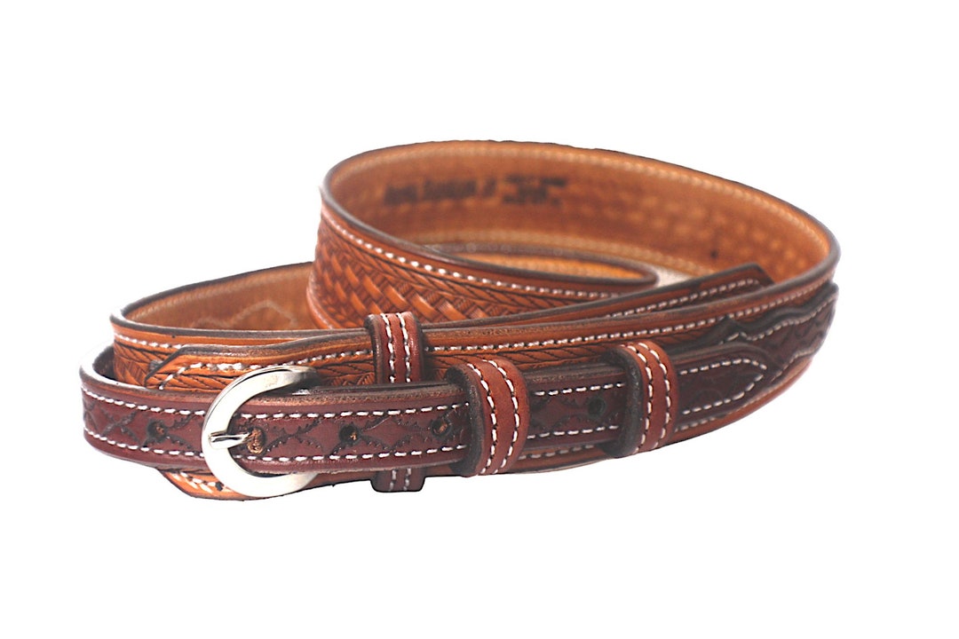 Custom Handmade Ranger Belt One Piece English Bridle Leather 30 to 50 ...