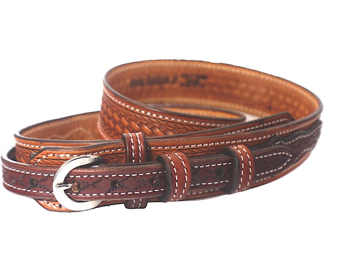 Custom Handmade Ranger Belt One Piece English Bridle Leather 30 to 50 ...