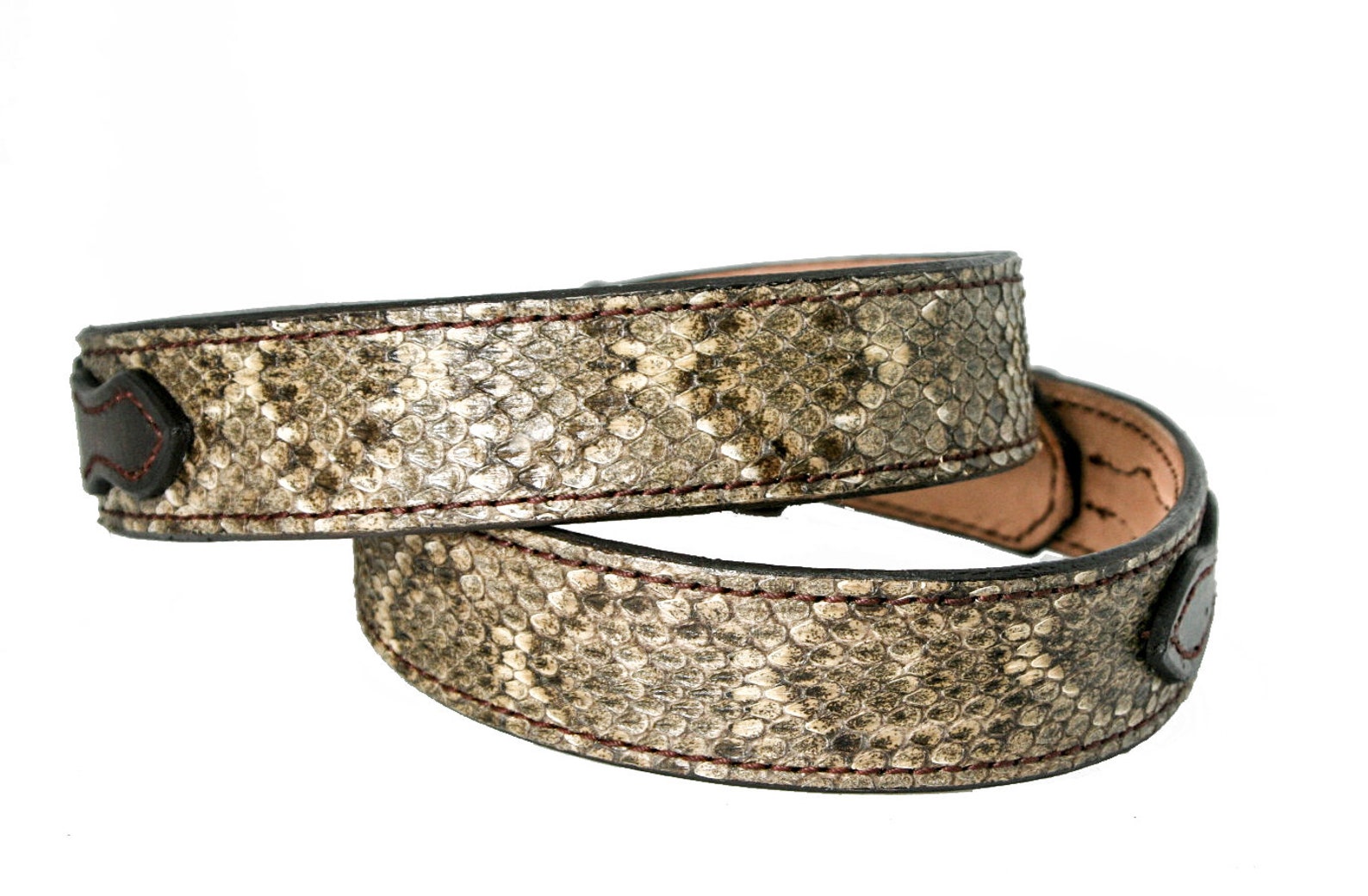 Genuine Rattle Snake Ranger Belt With Water Buffalo Billets - Etsy
