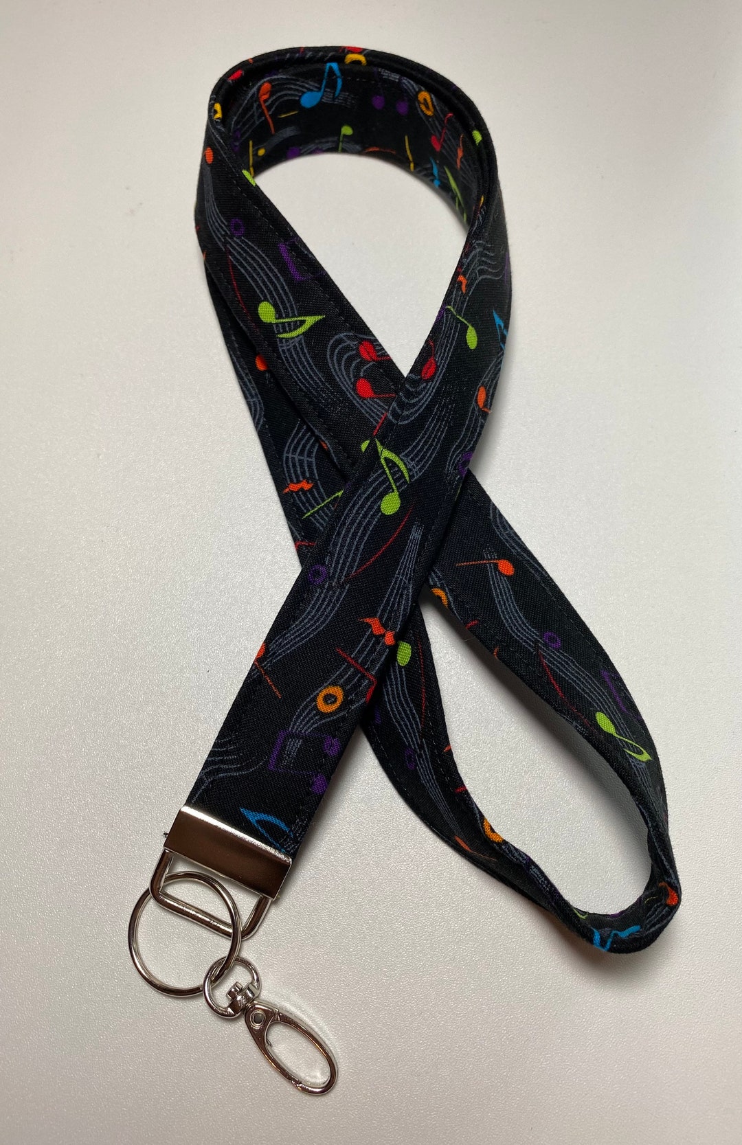 Music Notes Lanyard With Swivel Clip - Etsy