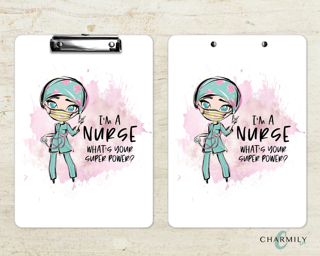 Nurse | Clipboard | A4 Size | Lightweight & Sturdy Melamine | Double ...