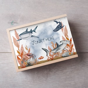 Shark Keepsake Box | 3 Sizes | Personalised | Non-personalised - Etsy