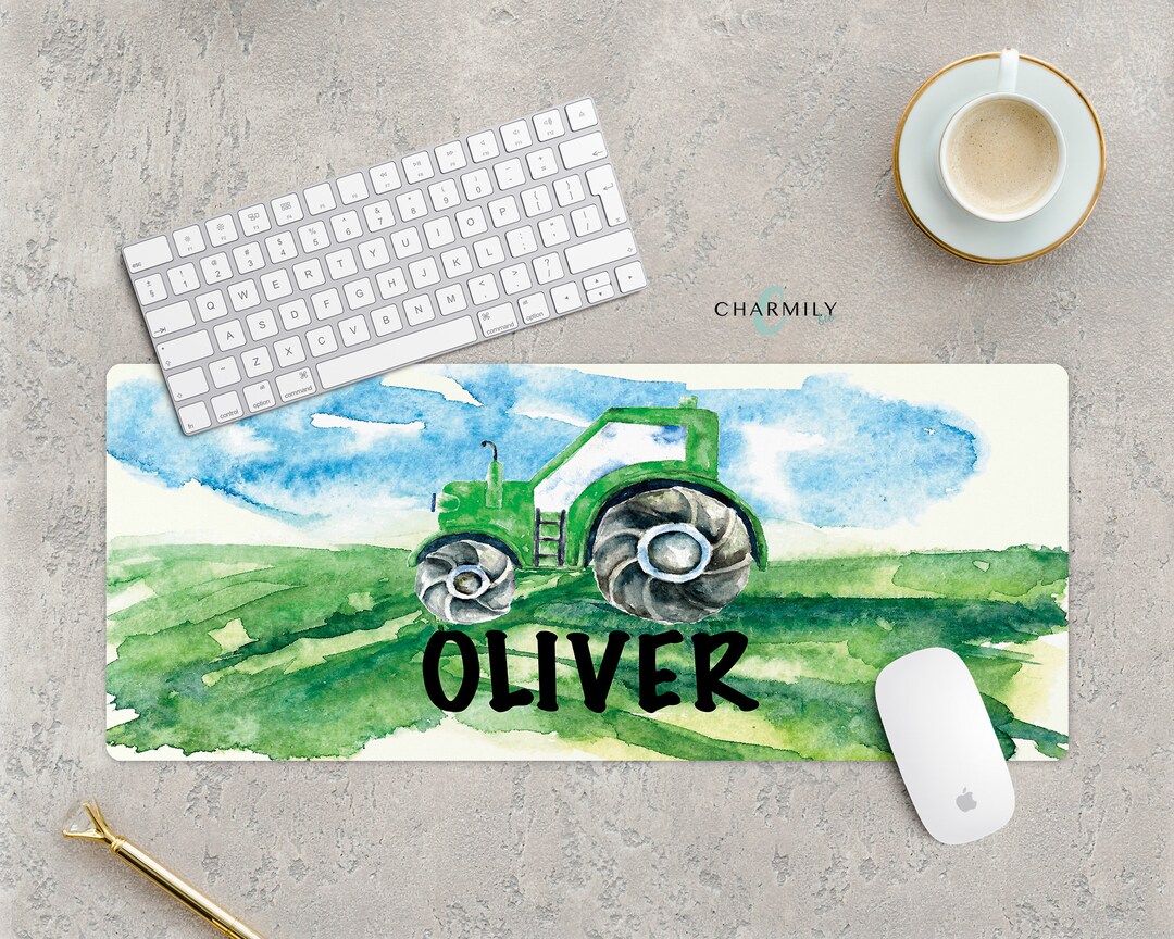 Tractor Leather Desk Mat | 30x60cm - Large Size! | Mouse Pad ...