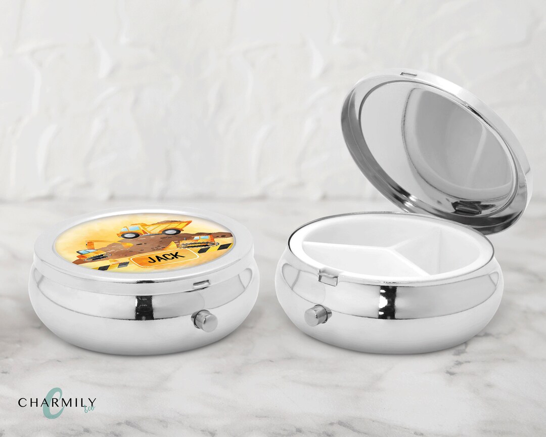 Construction Pill Box | Personalised | Personalised Gift | Daily ...