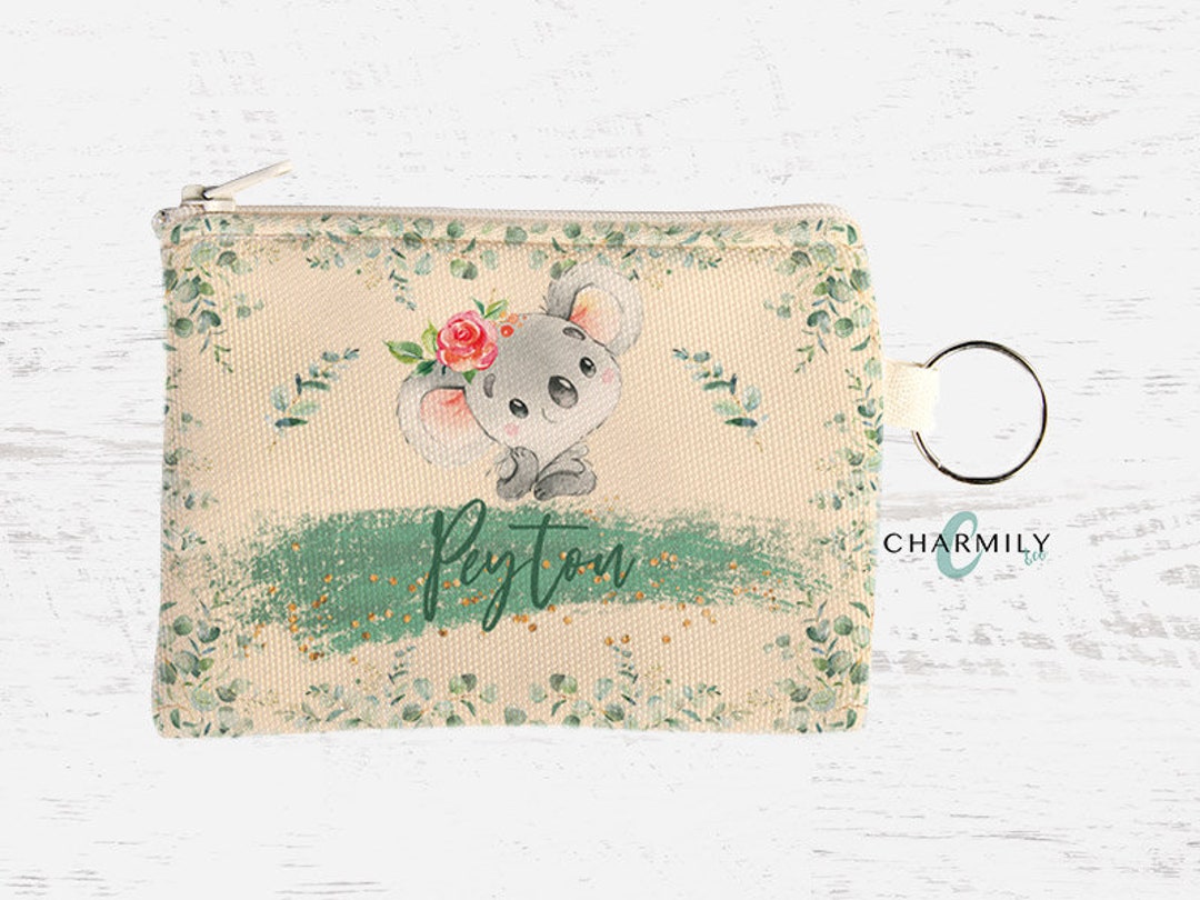 Eucalyptus Koala Girl Coin Purse | Personalised | Non-personalised - Etsy