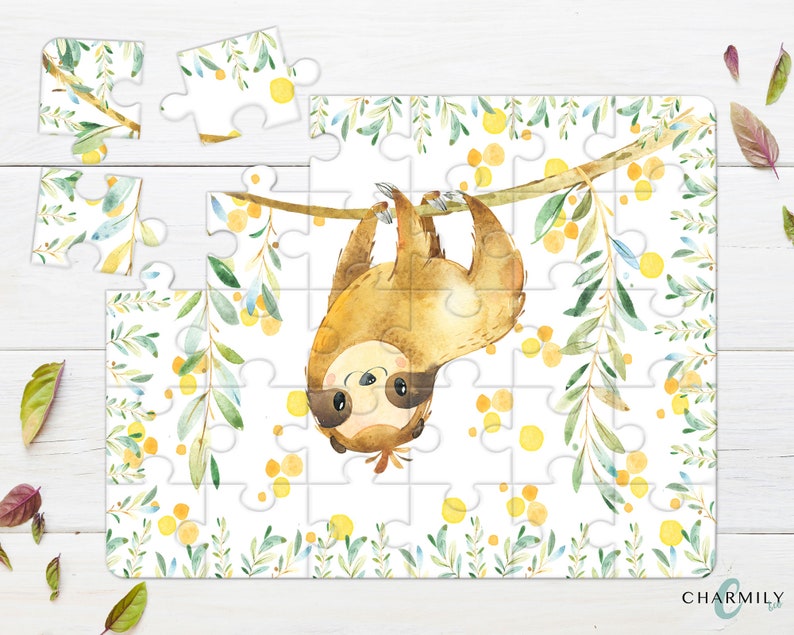 Sloth | 30 Piece Wood Puzzle | A4 | Personalised | Non-personalised - Etsy