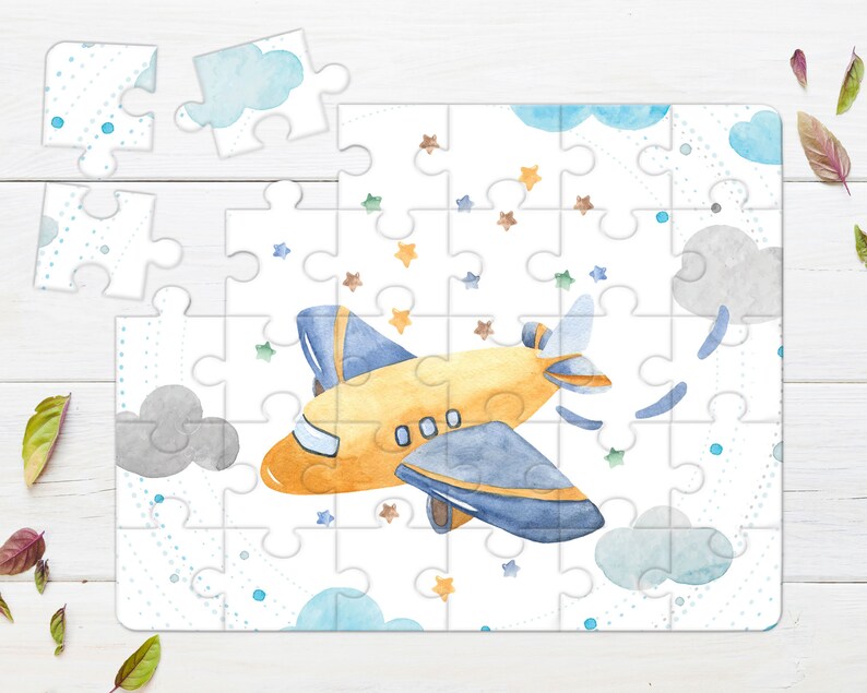 Plane | 30 Piece Wood Puzzle | A4 | Personalised | Non-personalised - Etsy