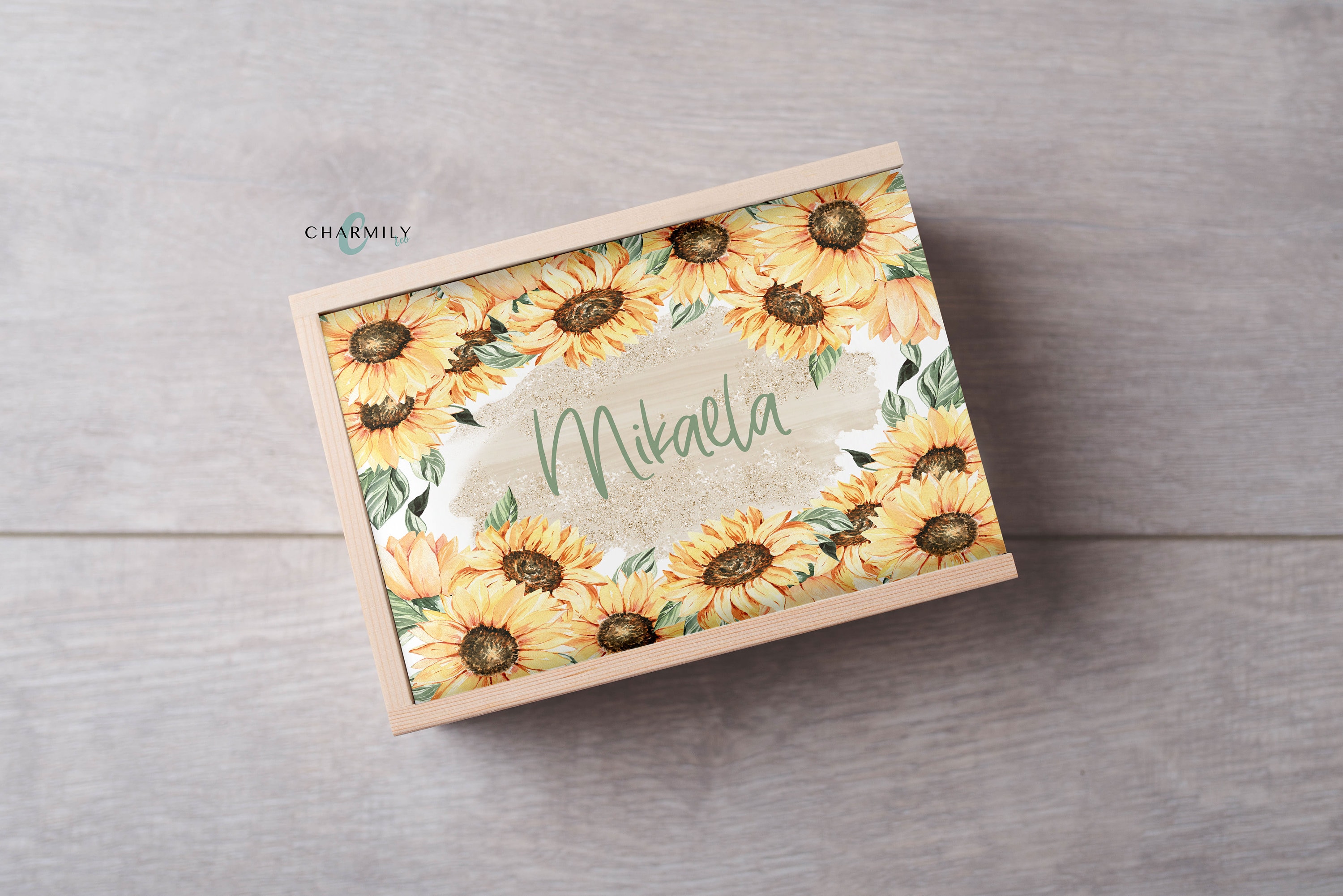 Sunflower Keepsake Box 3 Sizes Personalised - Etsy
