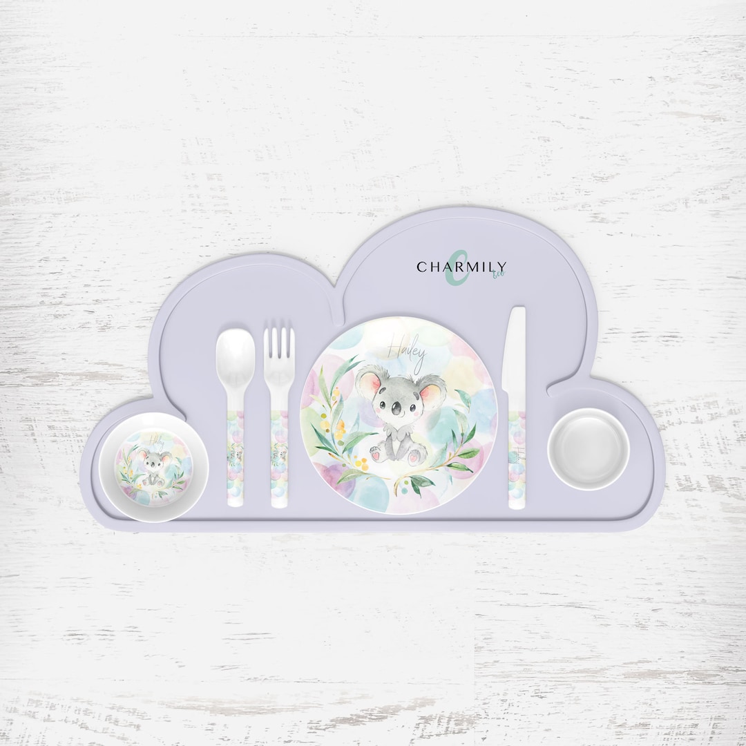 Koala Children's Dinnerware | Dinner Set | Personalised | Melamine ...