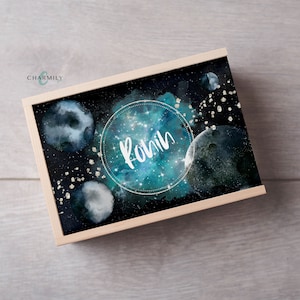 Galaxy Keepsake Box | 3 Sizes | Personalised | Non-personalised - Etsy