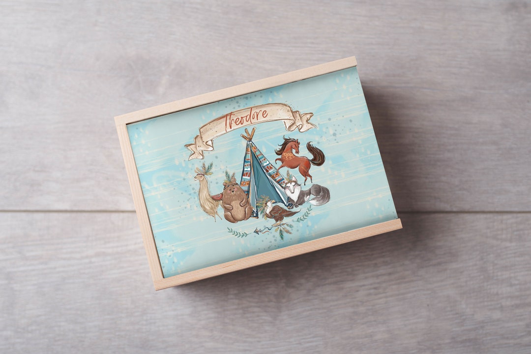 Boho Blue Keepsake Box | 3 Sizes | Personalised | Non-personalised - Etsy