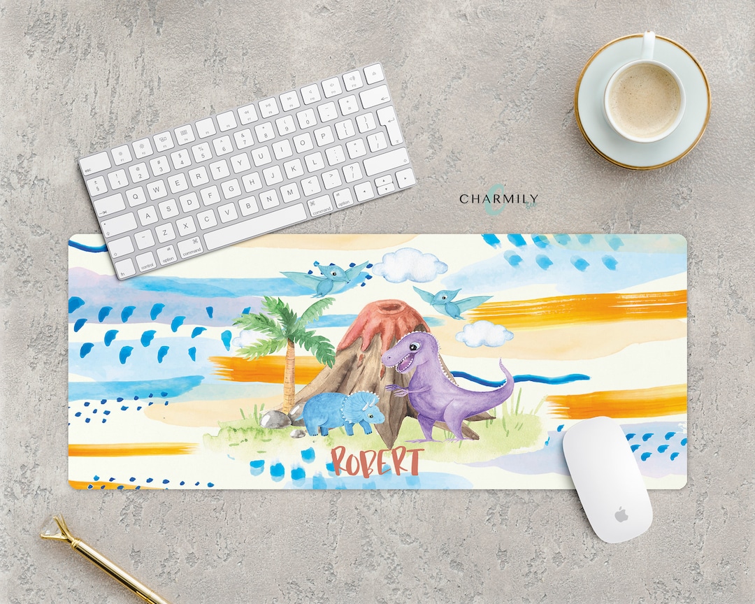 Dino Leather Desk Mat | 30x60cm - Large Size! | Mouse Pad ...