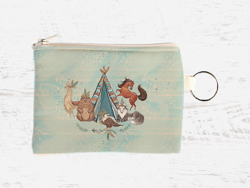 Boho Blue Coin Purse Personalised Non-personalised - Etsy UK
