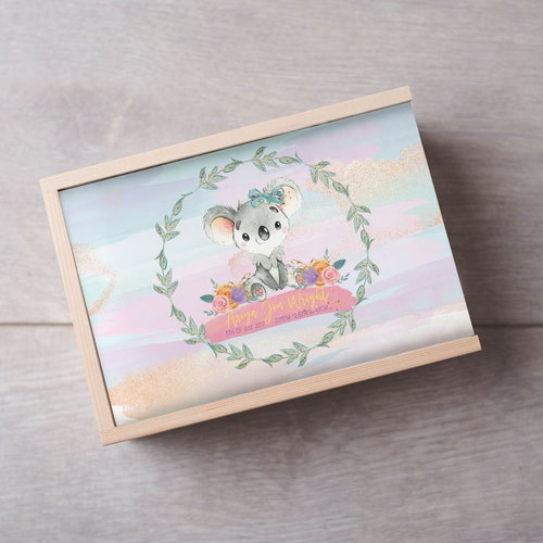Koala Keepsake Box 3 Sizes Personalised Non-personalised - Etsy