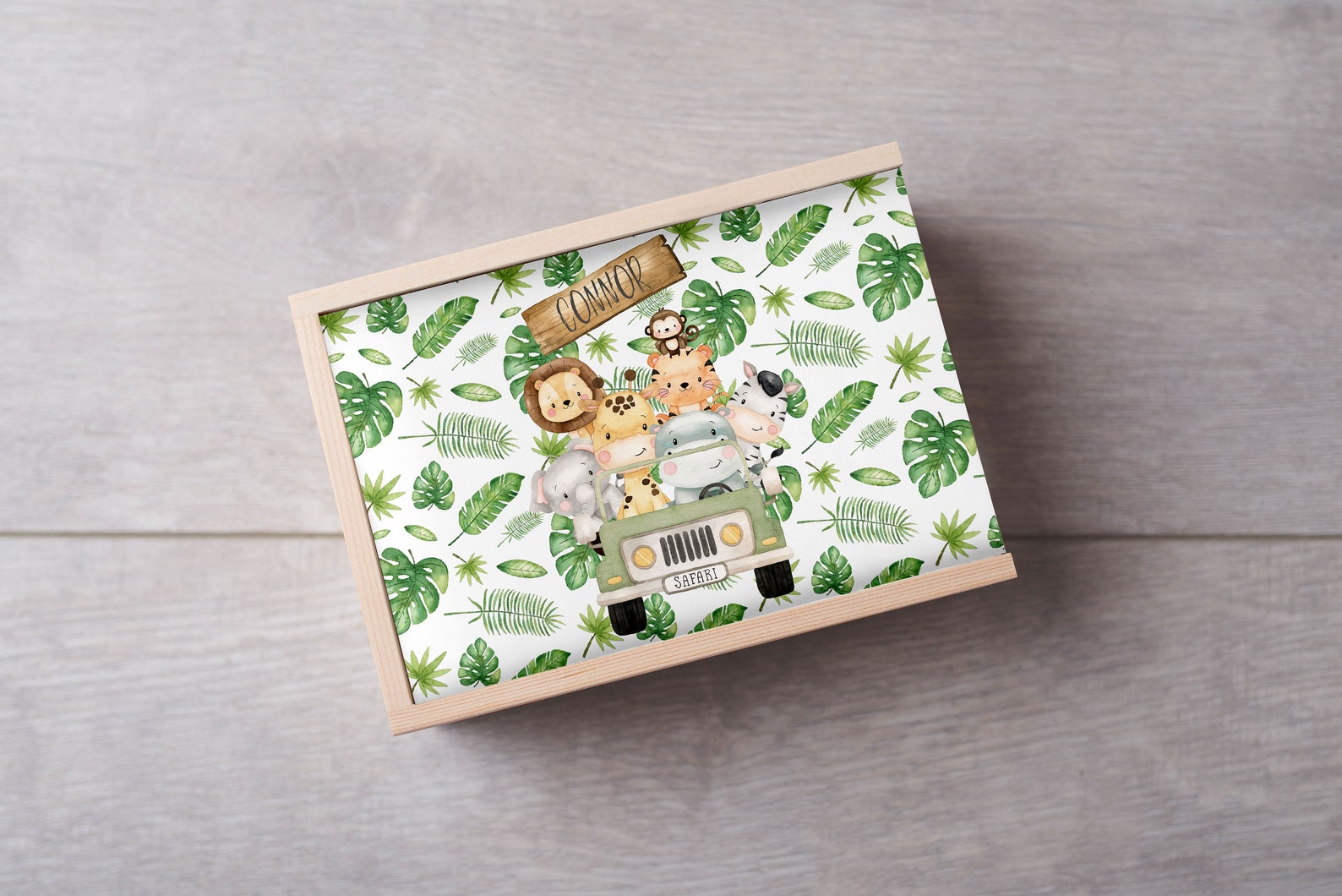 Safari Keepsake Box 3 Sizes Personalised - Etsy