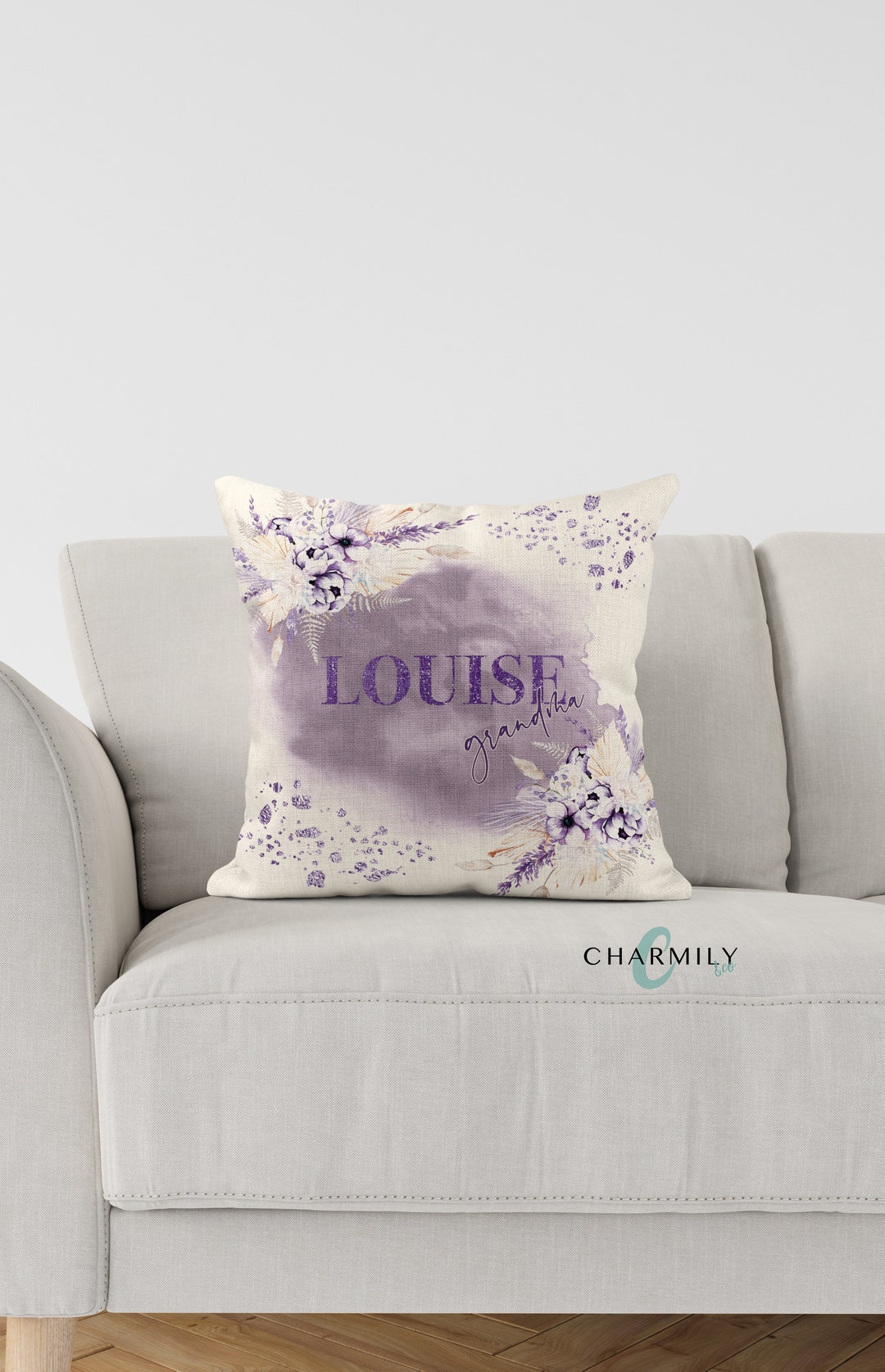 Whimsy Lilac Cushion | Includes Insert! | Personalised | Non ...