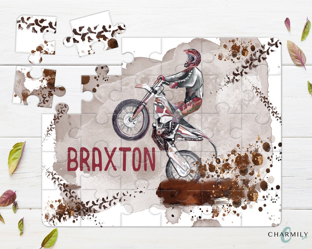 Dirtbike Madness 30 Piece Wood Puzzle | A4 | Personalised | Non ...
