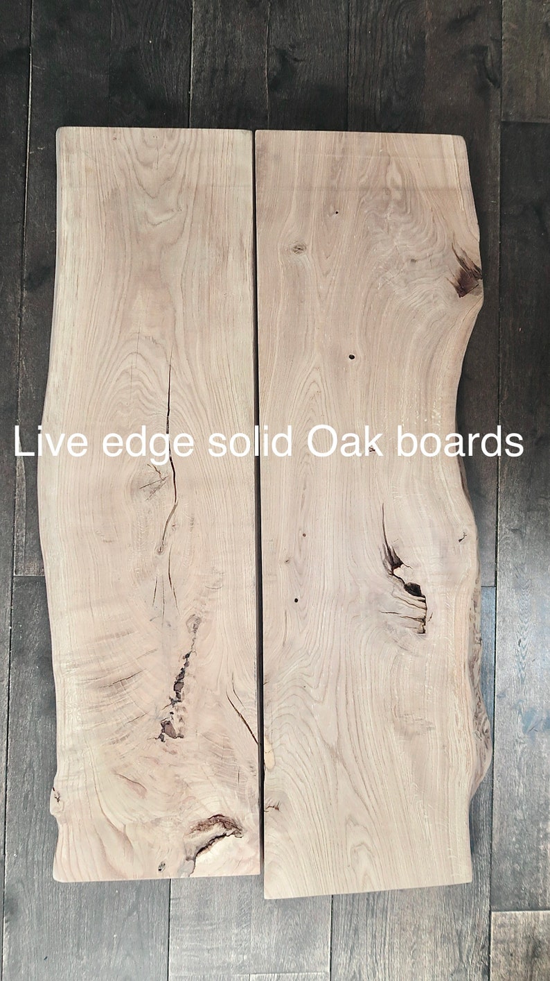 Live Edge Oak Board, Solid Oak Slabs, Slab up to 45mm Waney Edge Oak ...