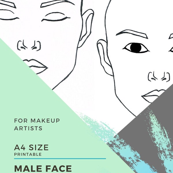 Male Face Chart Template - Etsy