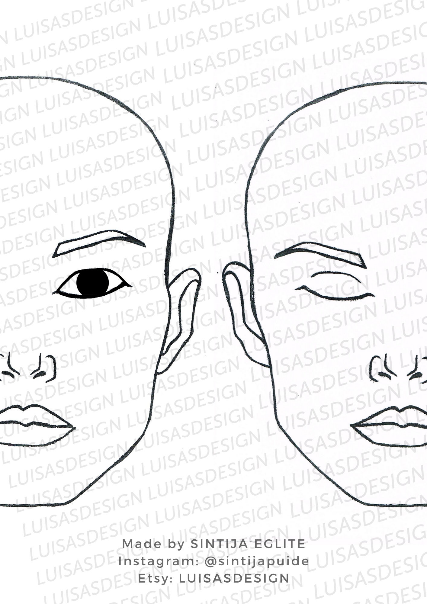 Male Theater Makeup Template