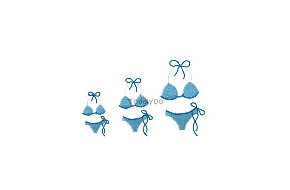 Mini Bikini Machine Embroidery Design-instant DOWNLOAD-3 Sizes - Etsy