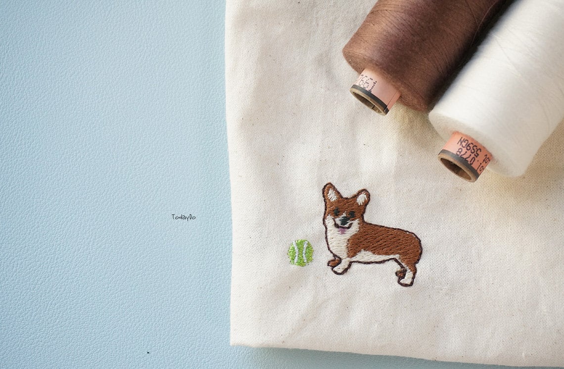 Mini Corgi Dog Machine Embroidery Design-3 Sizes-instant - Etsy