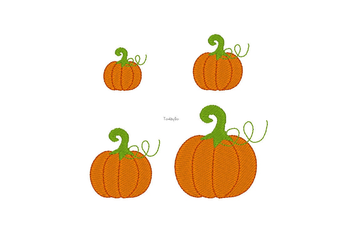 Mini Pumpkin Machine Embroidery Design Set-4 Designs-4 - Etsy